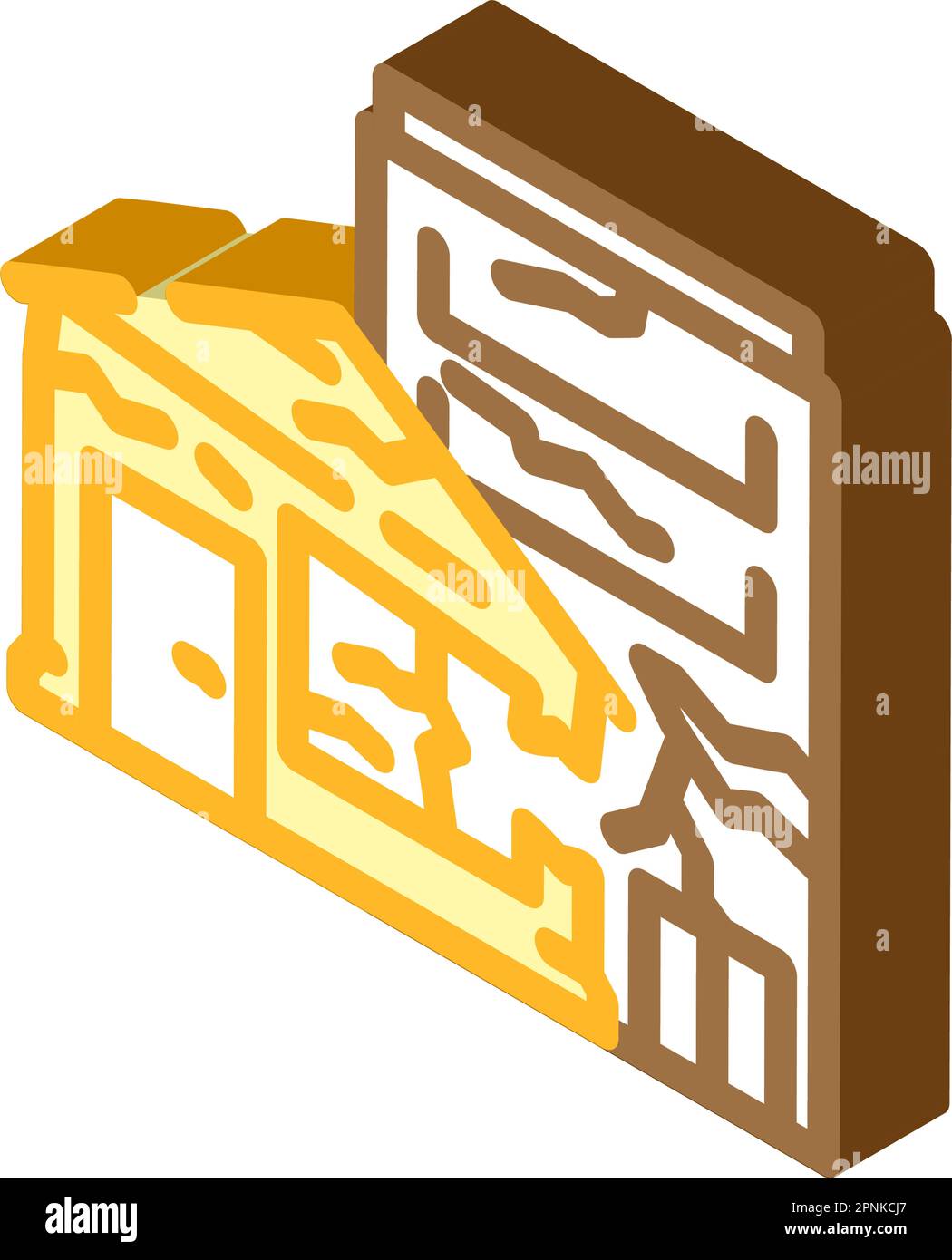 siesmic collapse isometric icon vector illustration Stock Vector Image ...