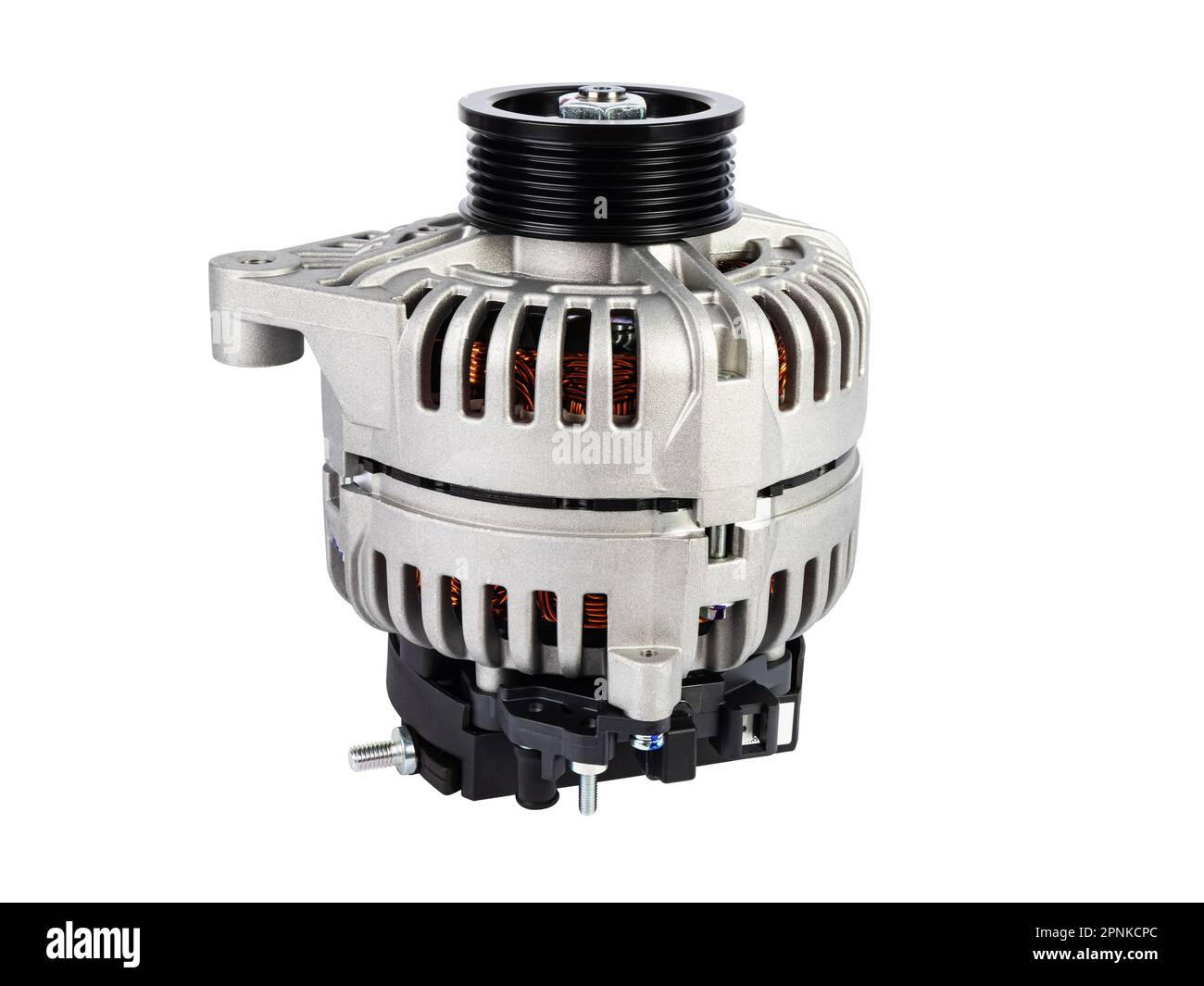 Car generator isolated on white background. Car electrical network ...