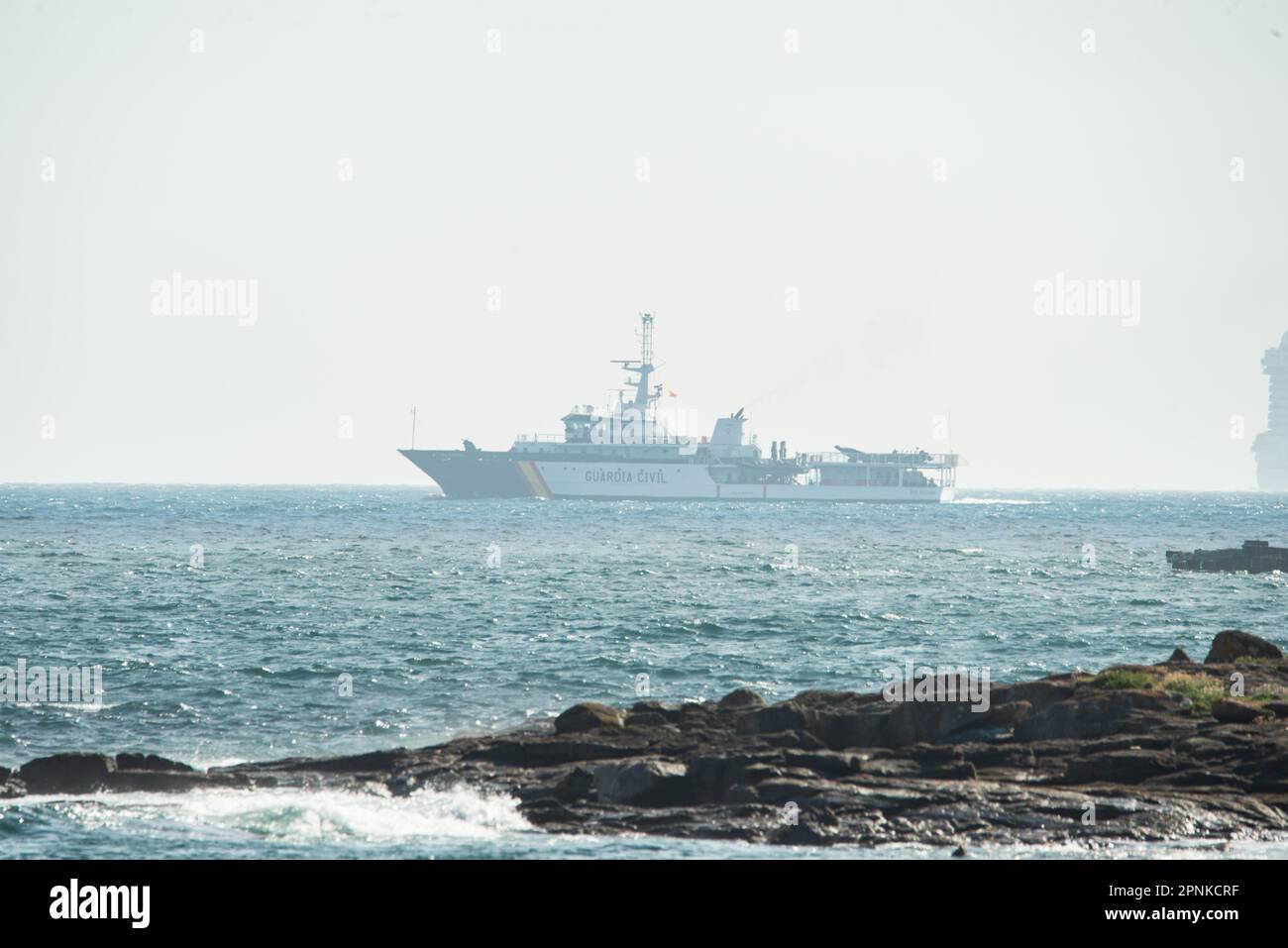 Vigo, Spain. Apr, 19th, 2023. the luxury cruise ship Britannia from ...