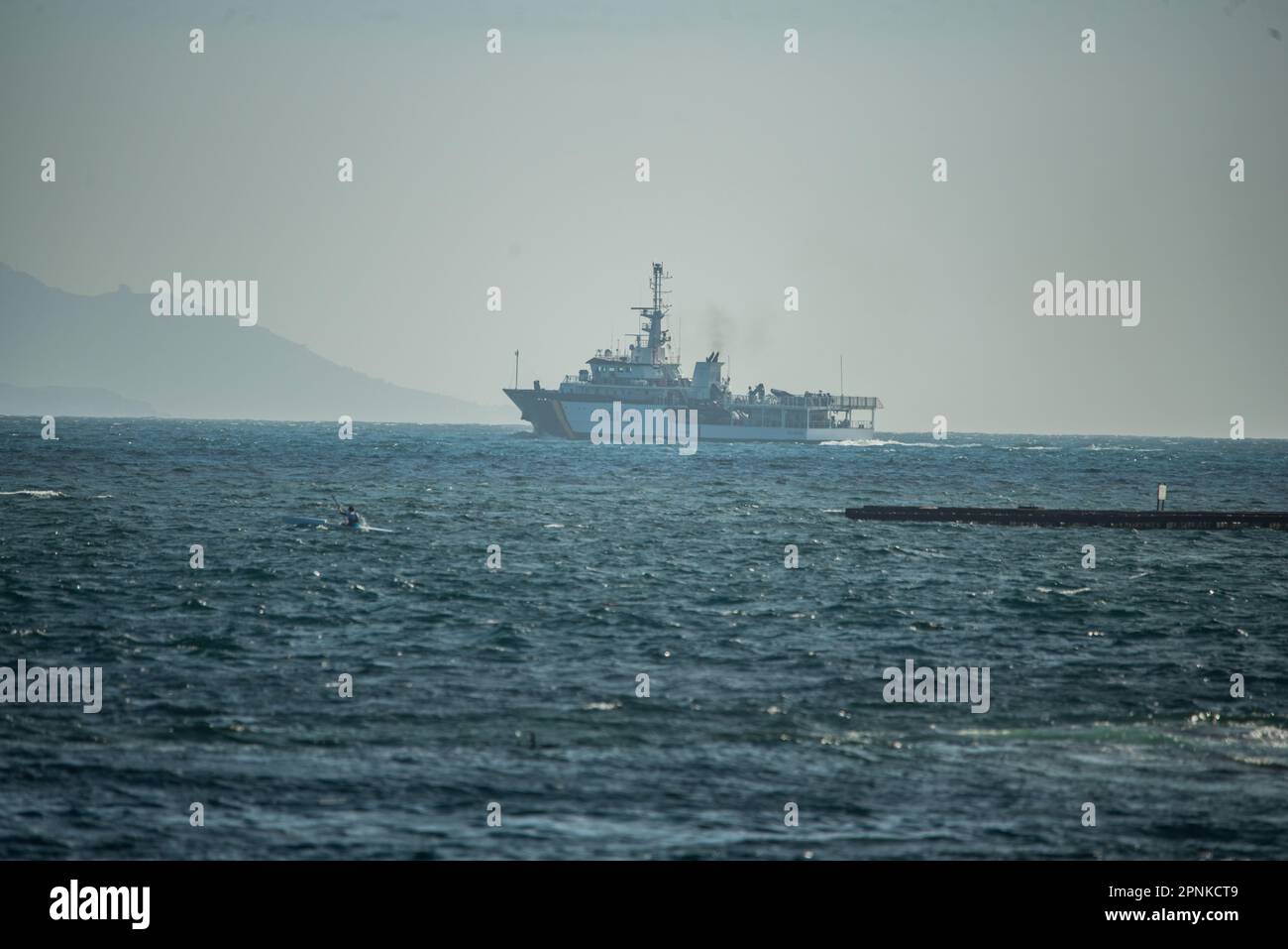 Vigo, Spain. Apr, 19th, 2023. the luxury cruise ship Britannia from ...