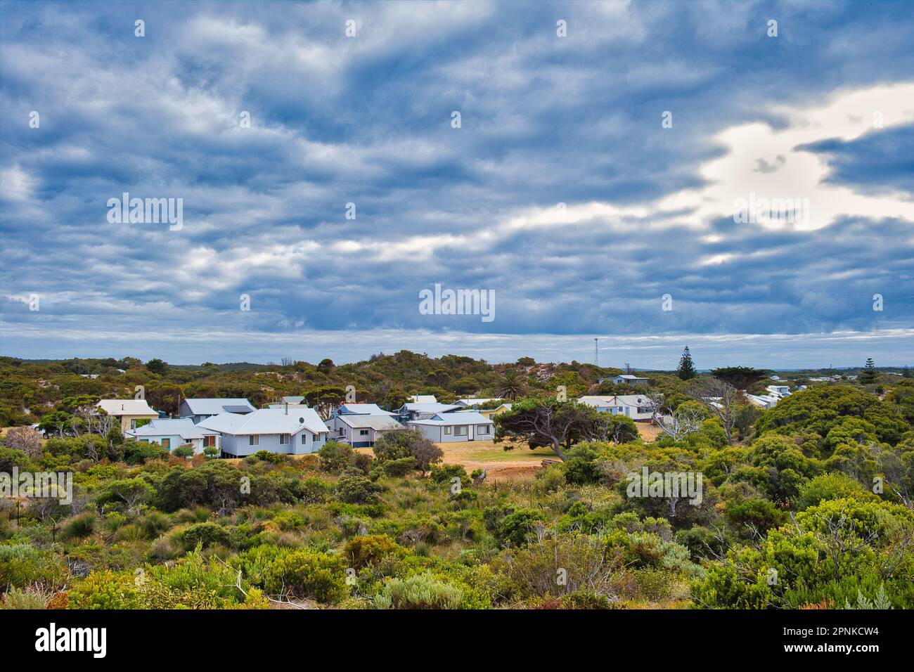 The remote village of Windy Harbour, in the coastal heathland of D ...