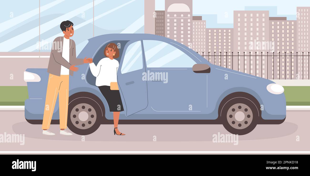 Etiquette rules flat composition of outdoor scenery with male character ...