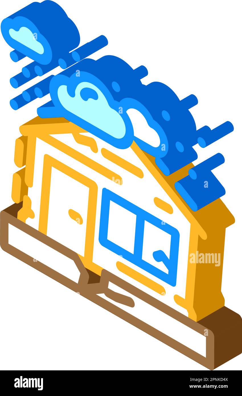 nature apocalypse isometric icon vector illustration Stock Vector Image ...