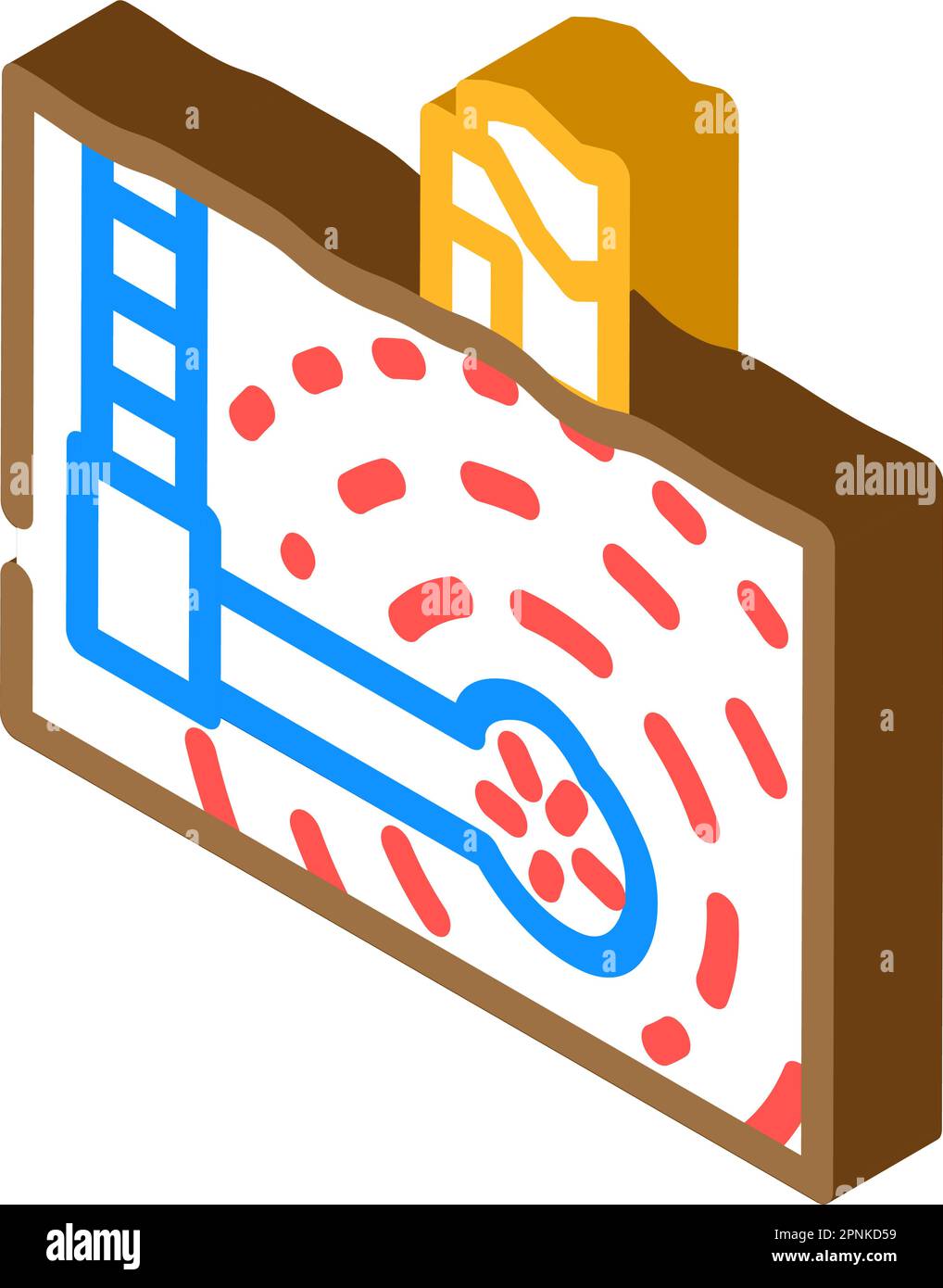 collapse earthquake disaster isometric icon vector illustration Stock ...