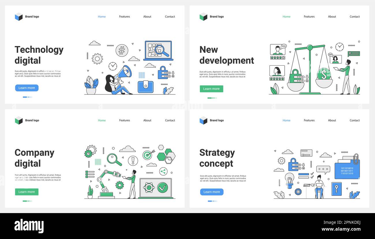 Development of digital marketing, new modern promotion company strategy ...