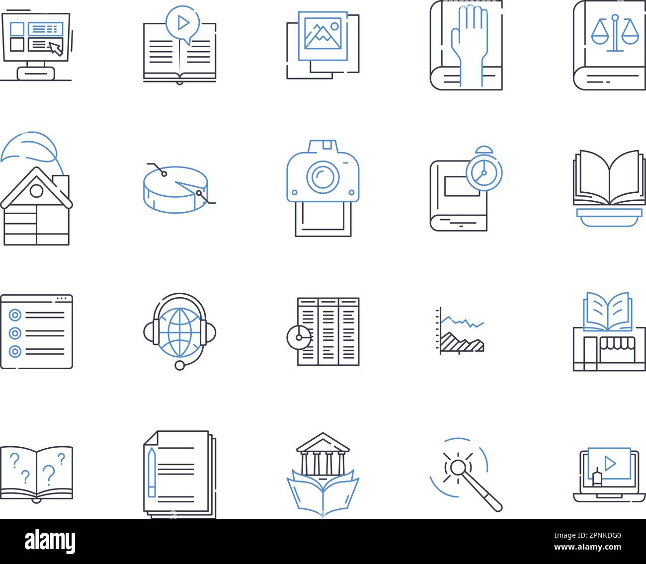Political science line icons collection. Democracy, Governance, Power ...