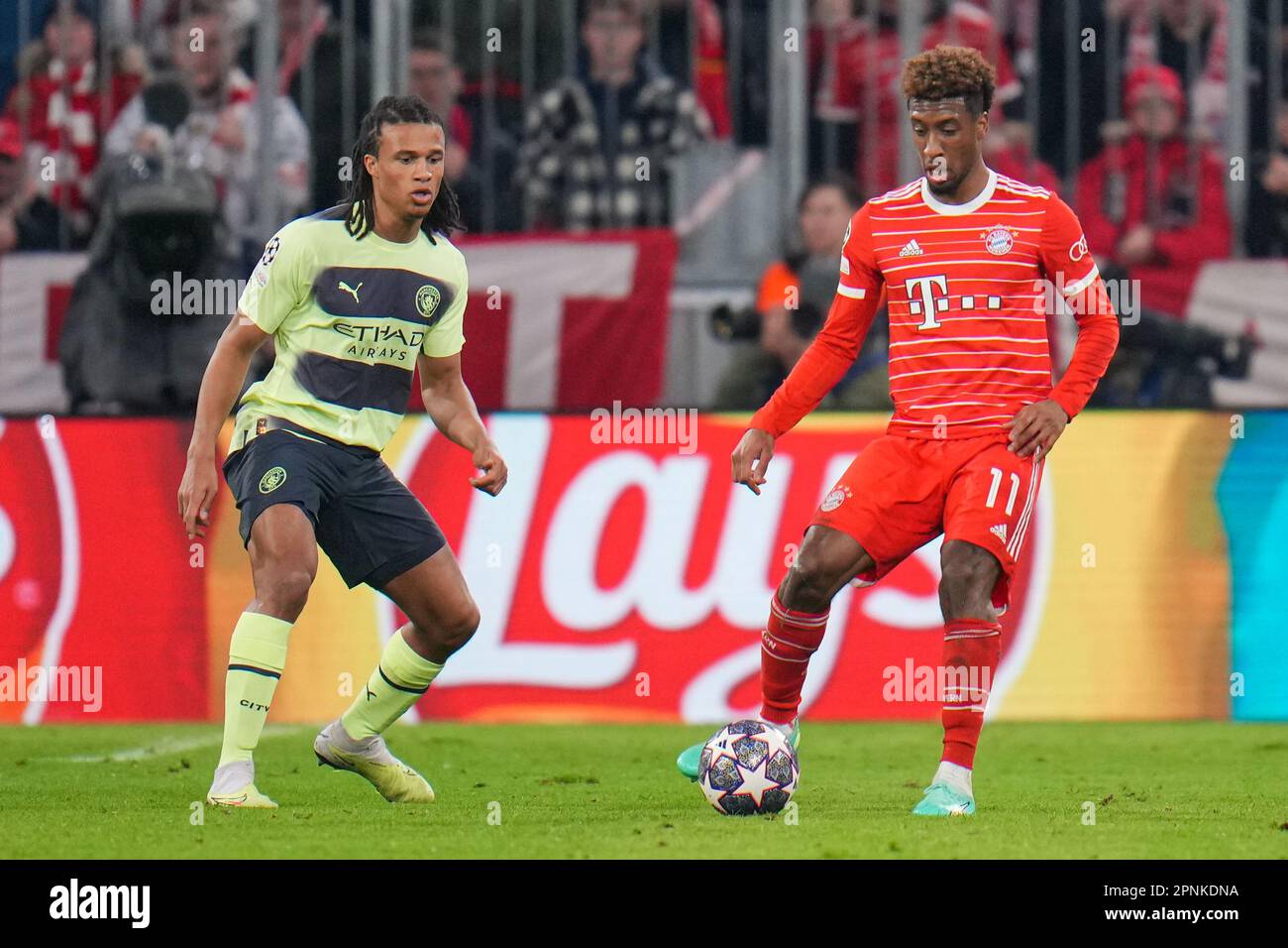 Munich, Germany. 19th Apr, 2023. MUNICH, GERMANY - APRIL 19: Nathan Ake ...