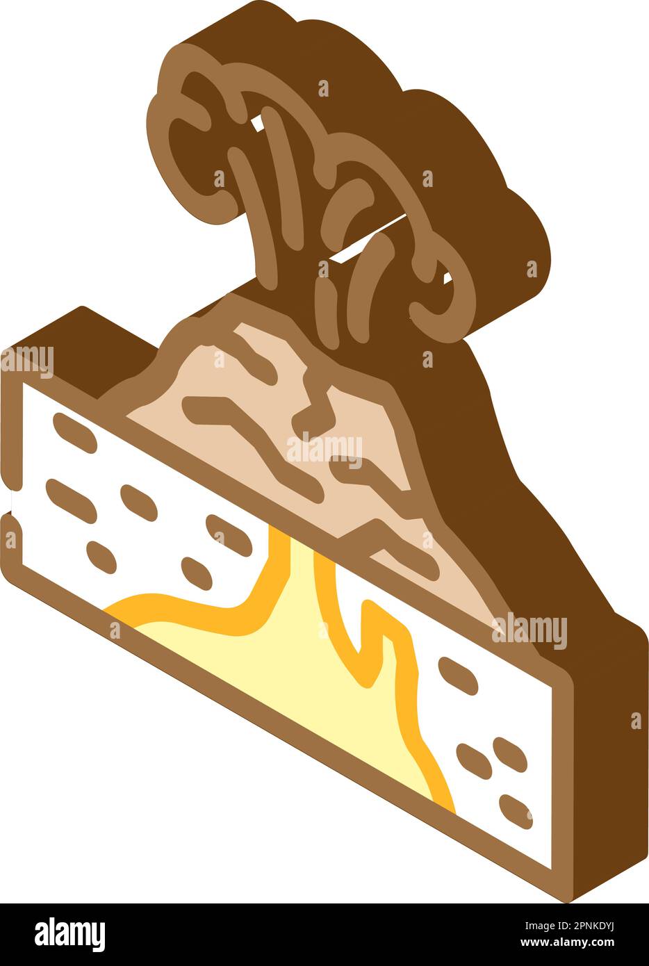 volcanic earthquake disaster isometric icon vector illustration Stock ...