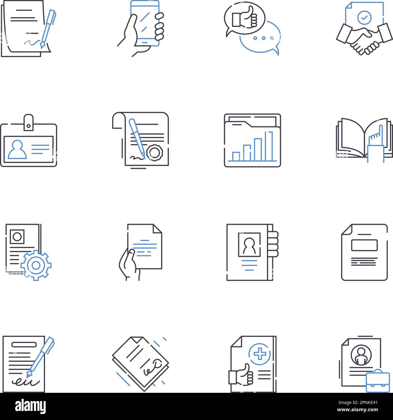 Nomenclature Line Icons Collection Classification Naming Terminology Taxonomy