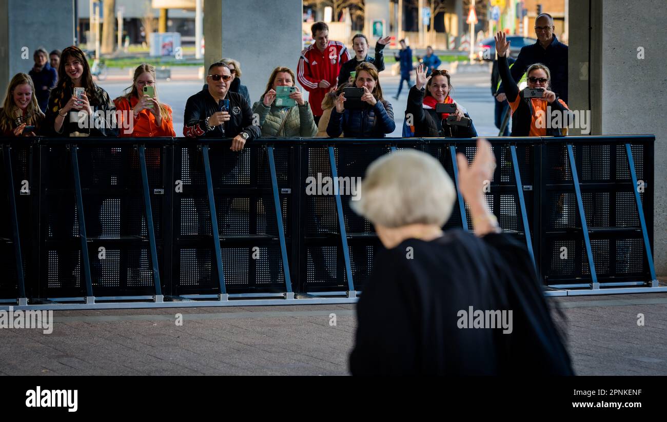 ROTTERDAM - 19/04/2023, Princess Beatrix arrives at the RTM Stage of ...