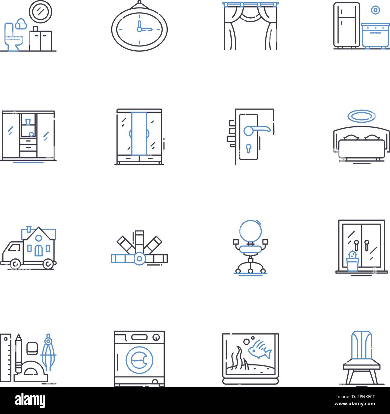 Web Design Line Icons Collection Responsive User Friendly Layout Navigation Typography