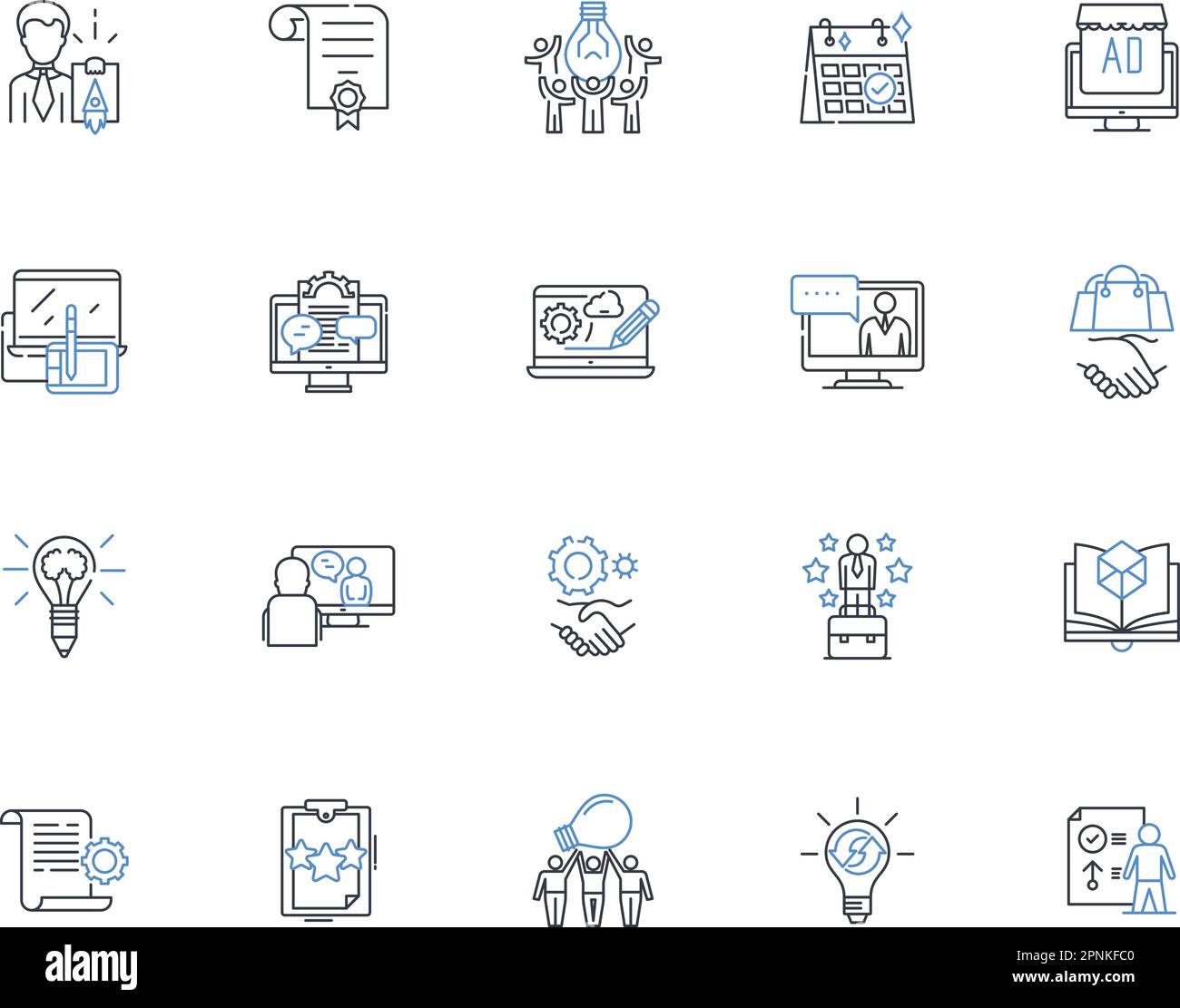 Digital generation line icons collection. Tech-savvy, Connected, Social ...