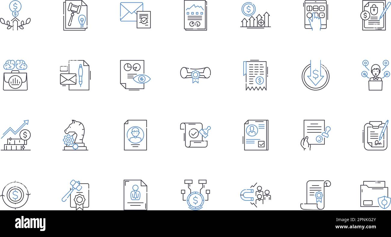 Jurist line icons collection. Advocate, Attorney, Barrister, Counsel ...