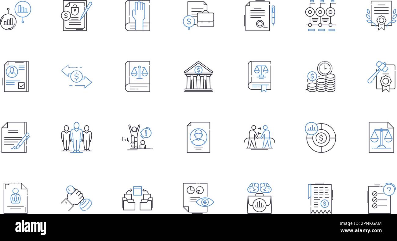 Space technology line icons collection. Rocket, Satellite, Orbit ...
