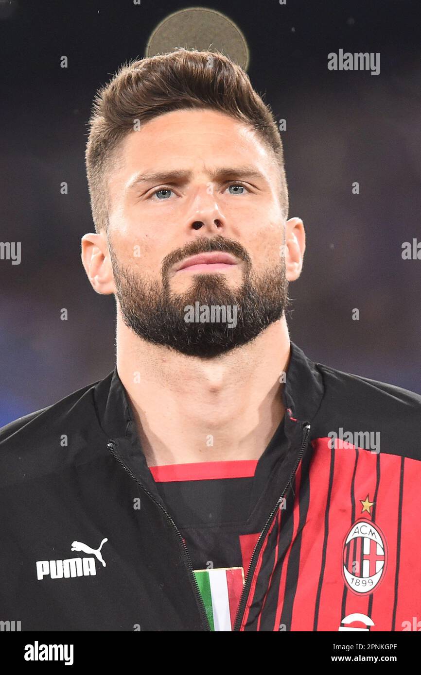 Naples, Italy. 18 Apr, 2023. Olivier Giroud of AC Milan during the Uefa ...