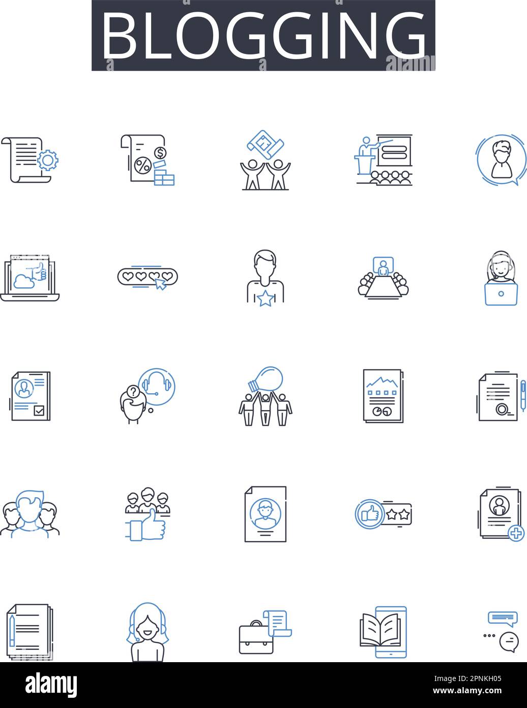 Blogging line icons collection. Skylights, Bay window, Flooring, Decor ...