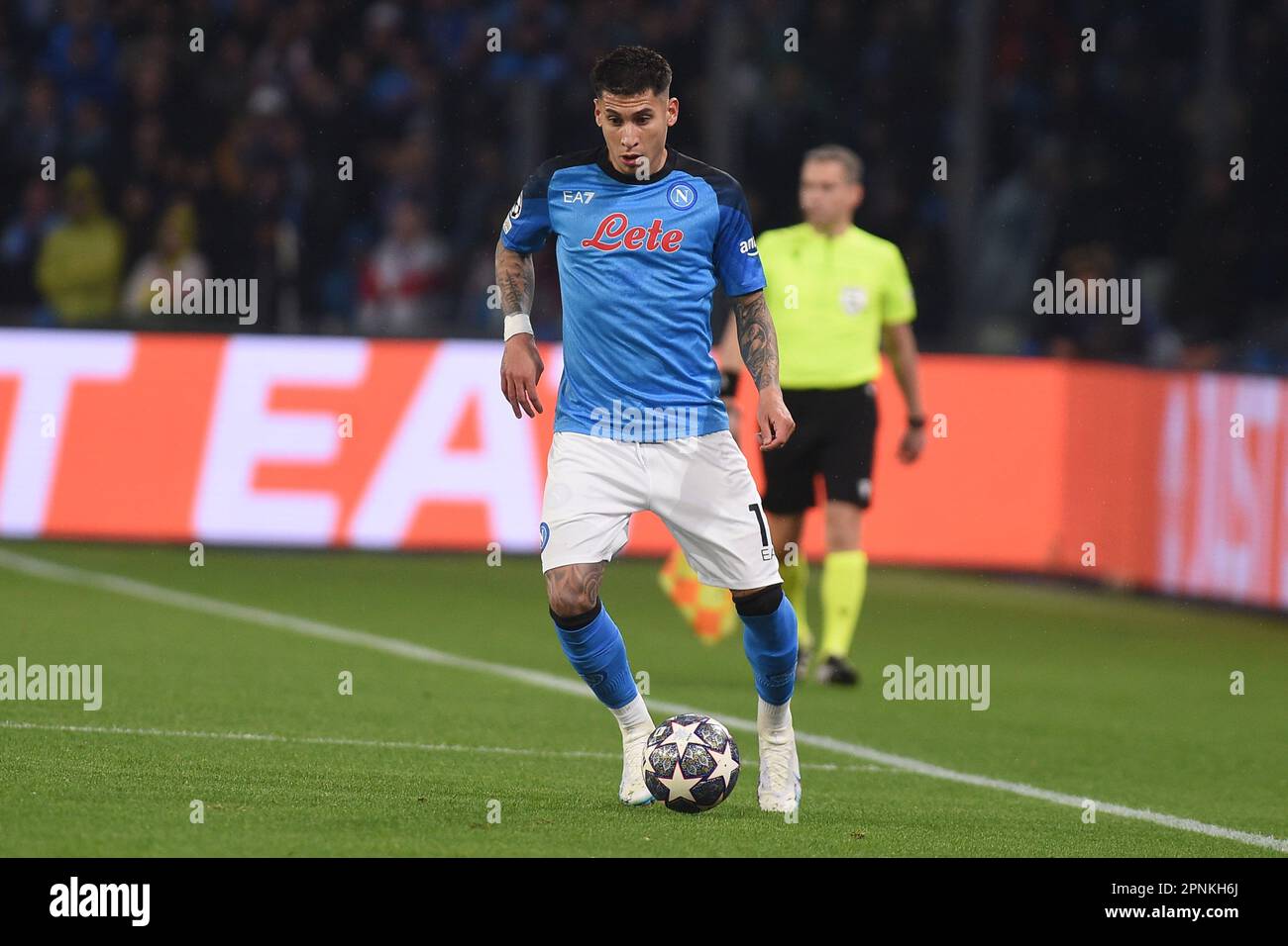 Naples, Italy. 18 Apr, 2023. Mathias Olivera of SSC Napoli during the ...