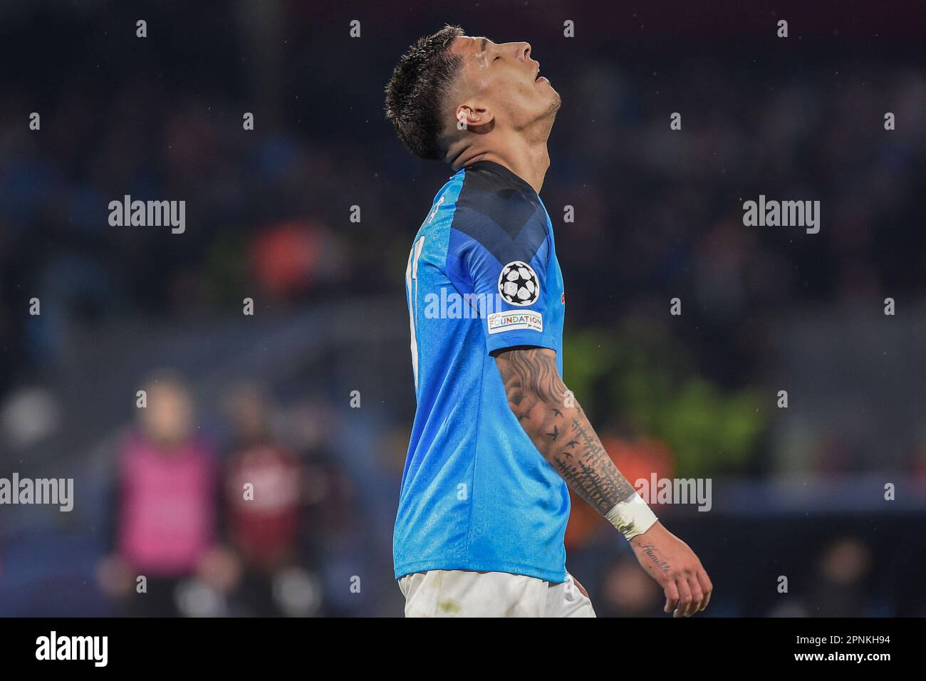 Naples, Italy. 18 Apr, 2023. Mathias Olivera of SSC Napoli looks ...