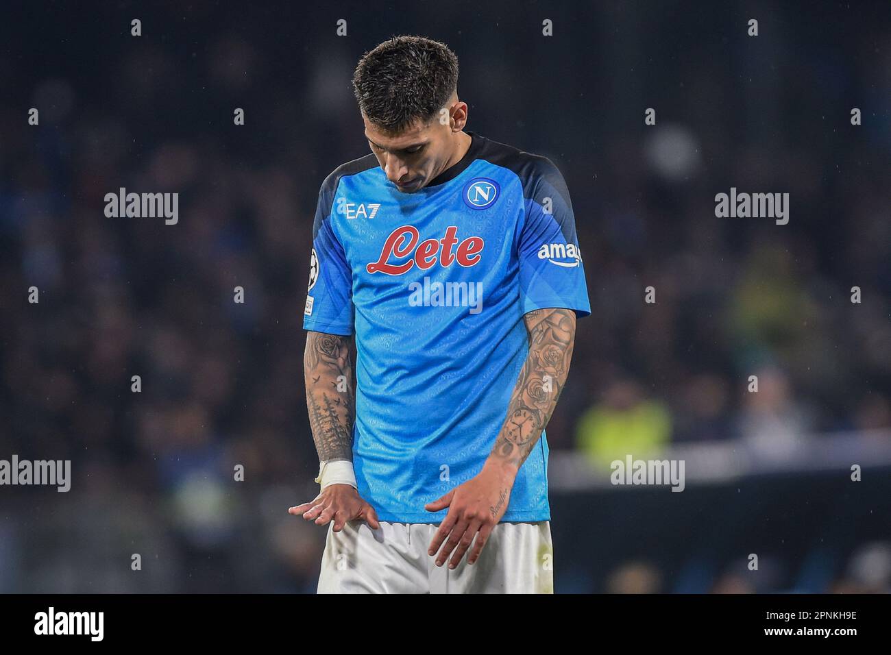Naples, Italy. 18 Apr, 2023. Mathias Olivera of SSC Napoli looks ...