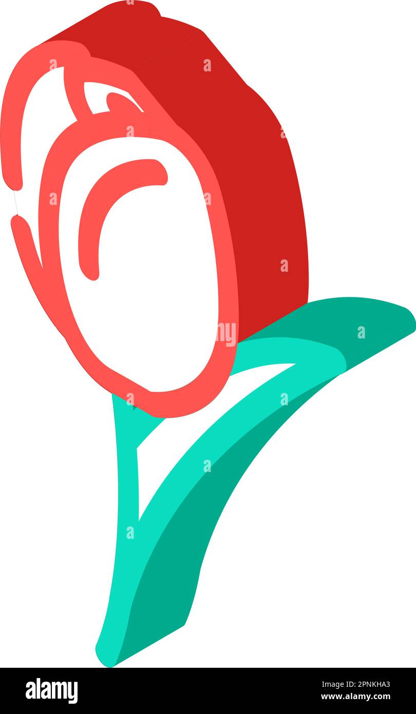 tulip blossom spring isometric icon vector illustration Stock Vector ...