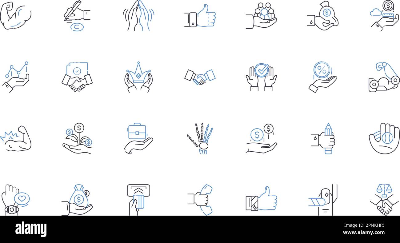 Touches line icons collection. Soft, Light, Gentle, Caress, Skim, Brush ...