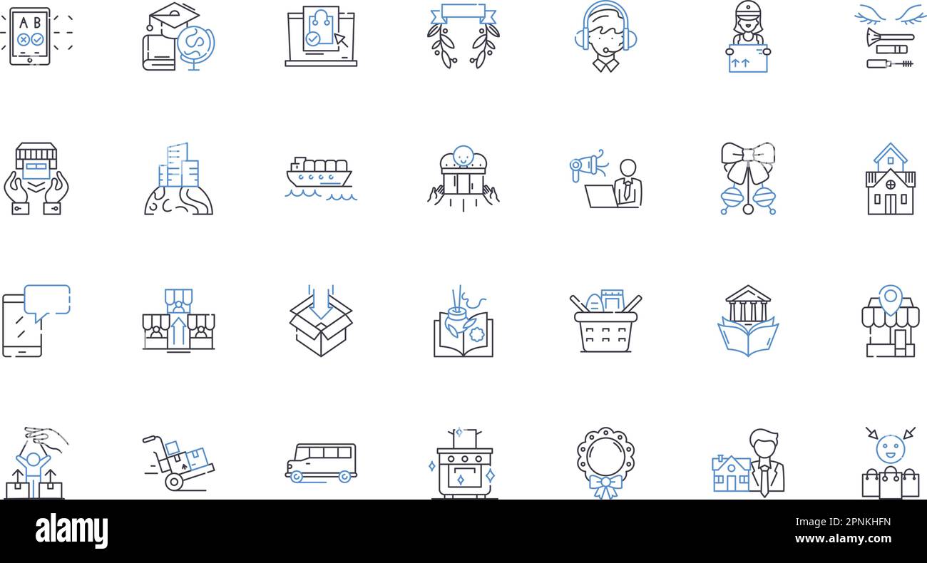 Citywide courier services line icons collection. Delivery, Courier ...