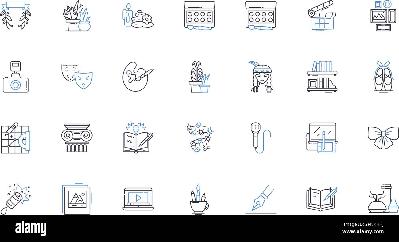 Beauty hacks line icons collection. Contouring, Smudging, Blending ...