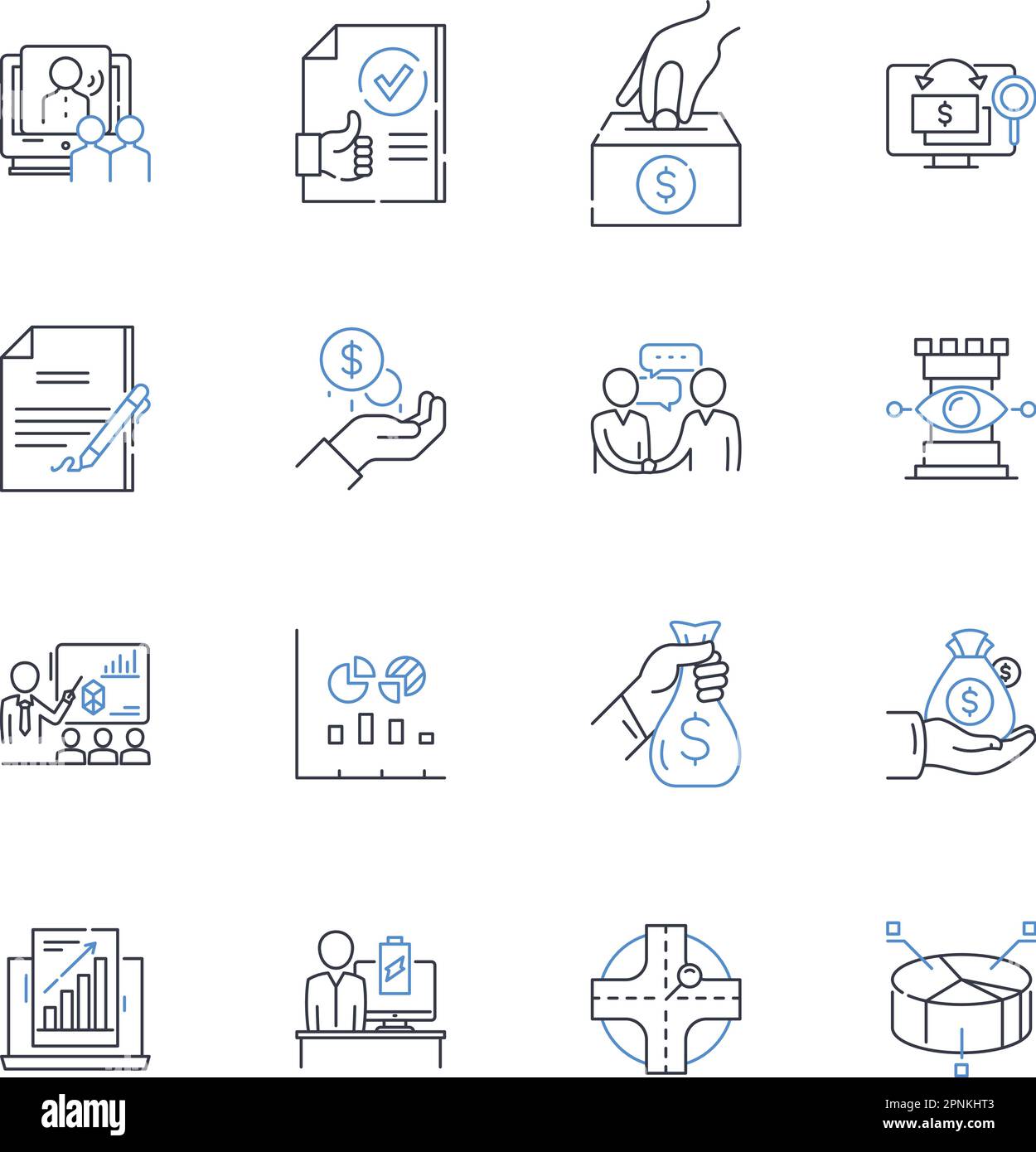 Artificial energy line icons collection. Solar, Wind, Hydroelectric ...