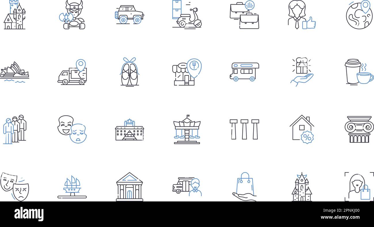 Marketplace line icons collection. Exchange, Platform, Sales, Trade ...