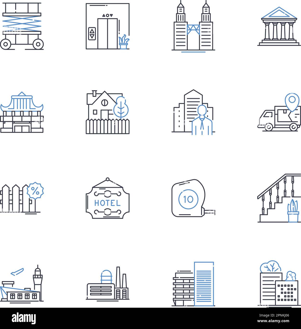 Mechanical schematics line icons collection. Blueprint, Diagram ...