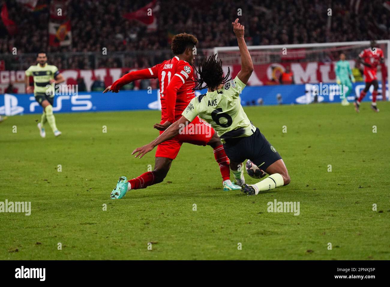 Munich, Bavaria, Germany. 19th Apr, 2023. KINGSLEY COMAN and NATHAN AKÃ ...