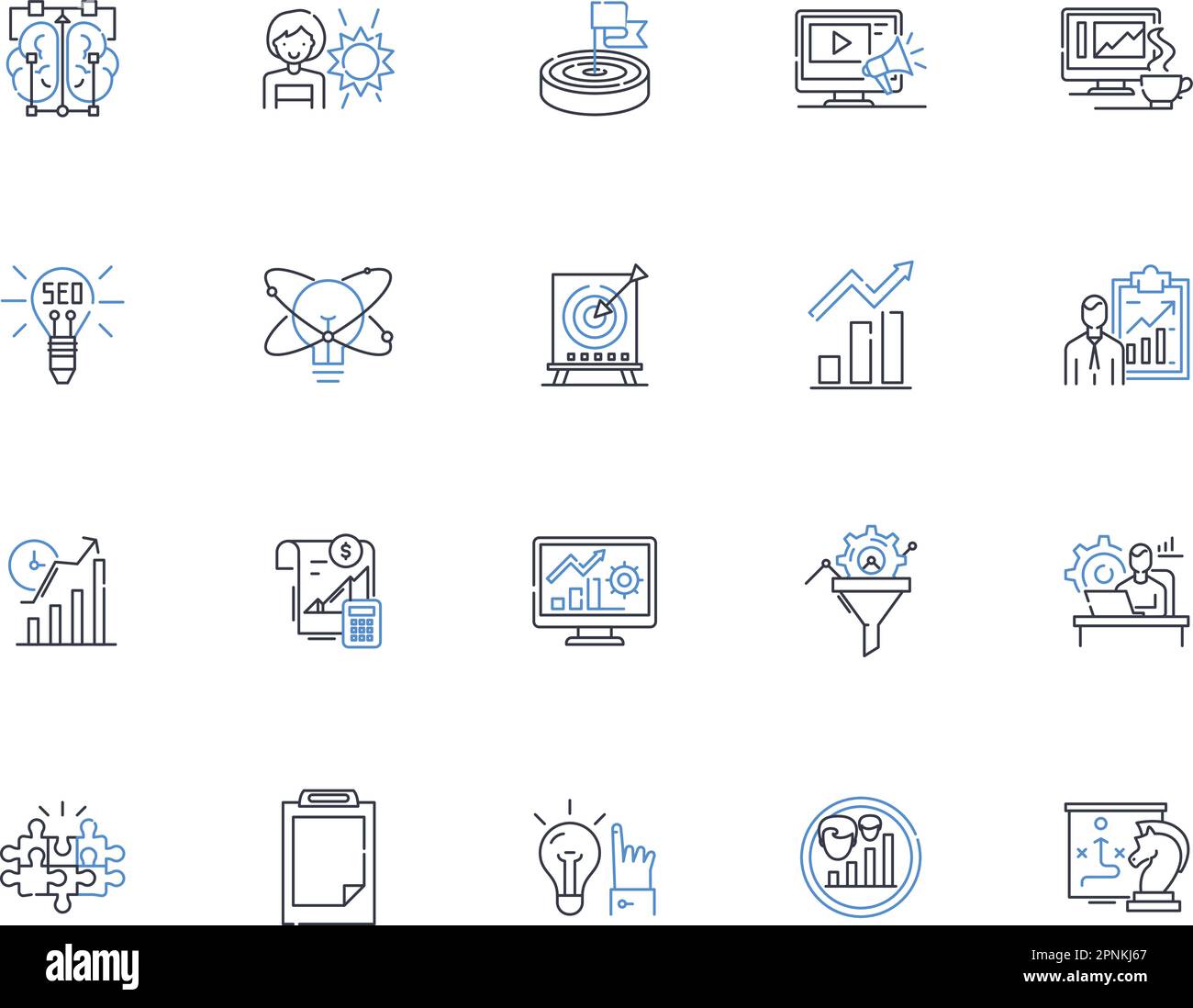 Innovation strategy line icons collection. Ideation, Creativity ... Innovation strategy line icons collection. Ideation, Creativity ...