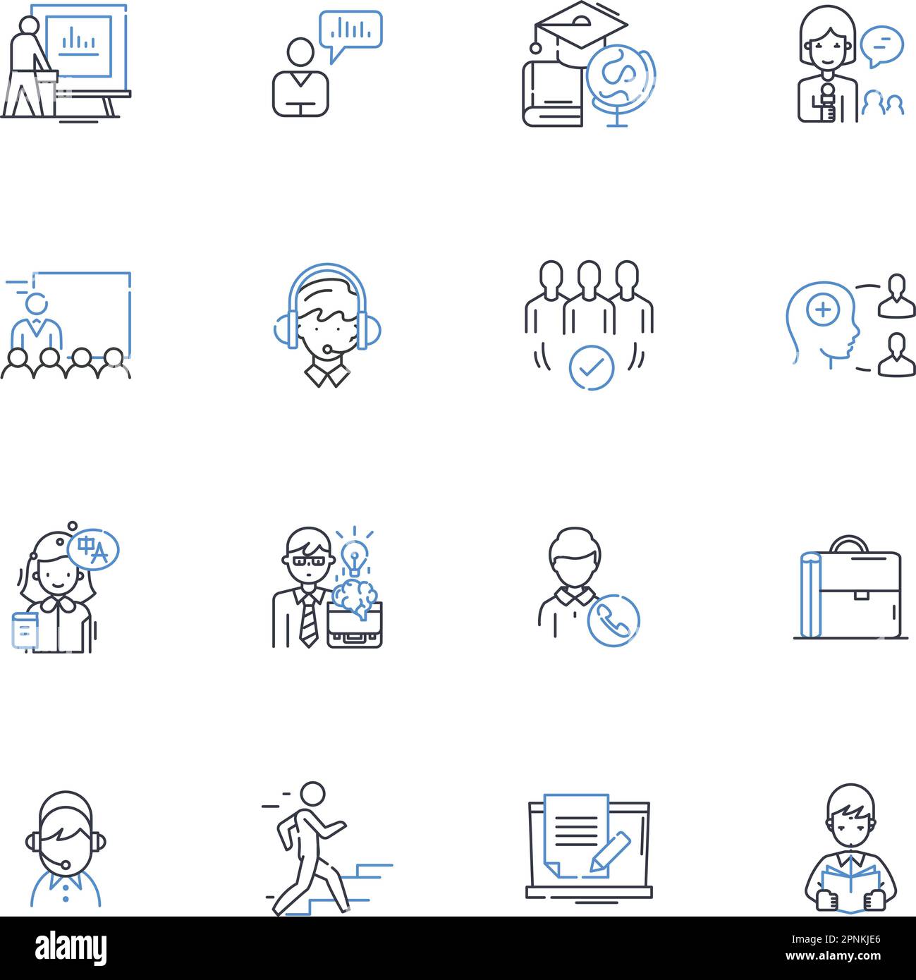 Executive line icons collection. Leadership, Management, Strategy, Decision-making, Authority ...