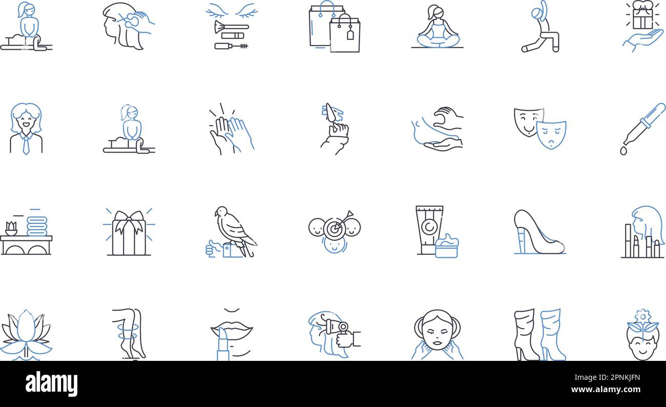 Facial spa line icons collection. Relaxation, Skincare, Exfoliation ...