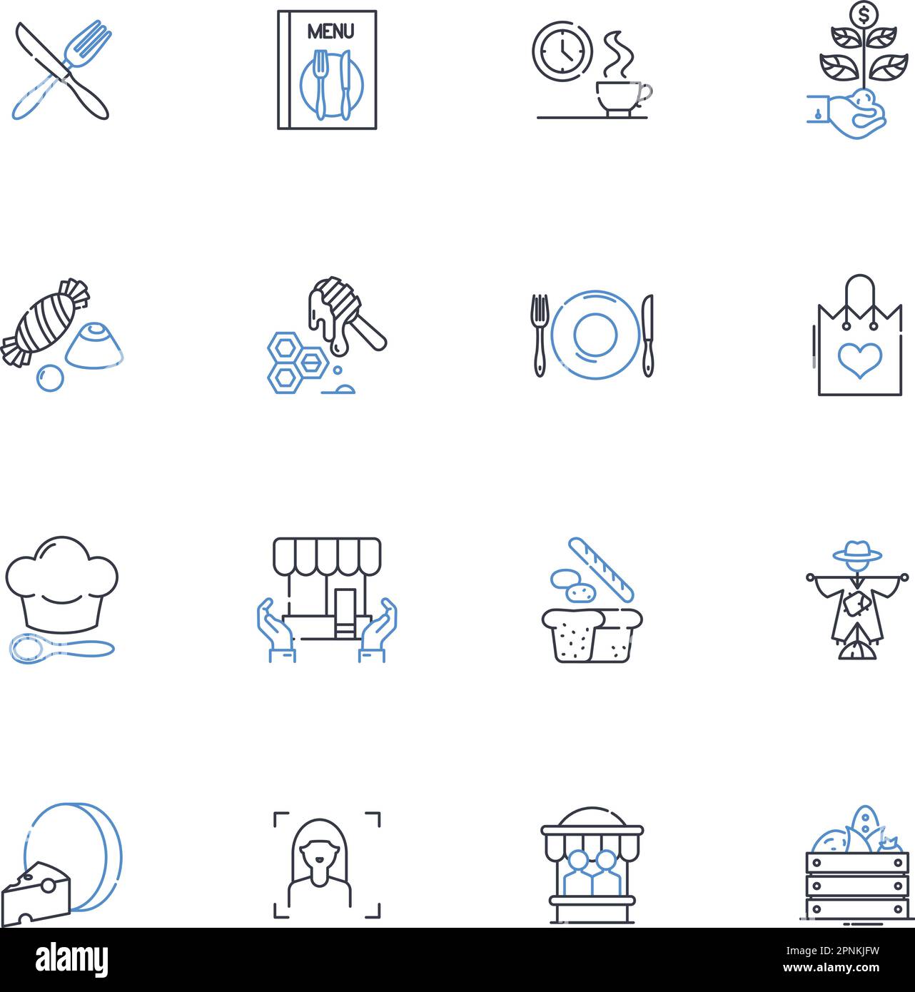 Sugar Emporium Line Icons Collection Sweetness Confectiry Indulgence Desserts Treats Candy