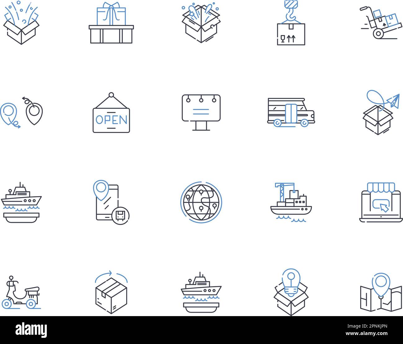 Business continuity line icons collection. Contingency, Disaster, Risk ...