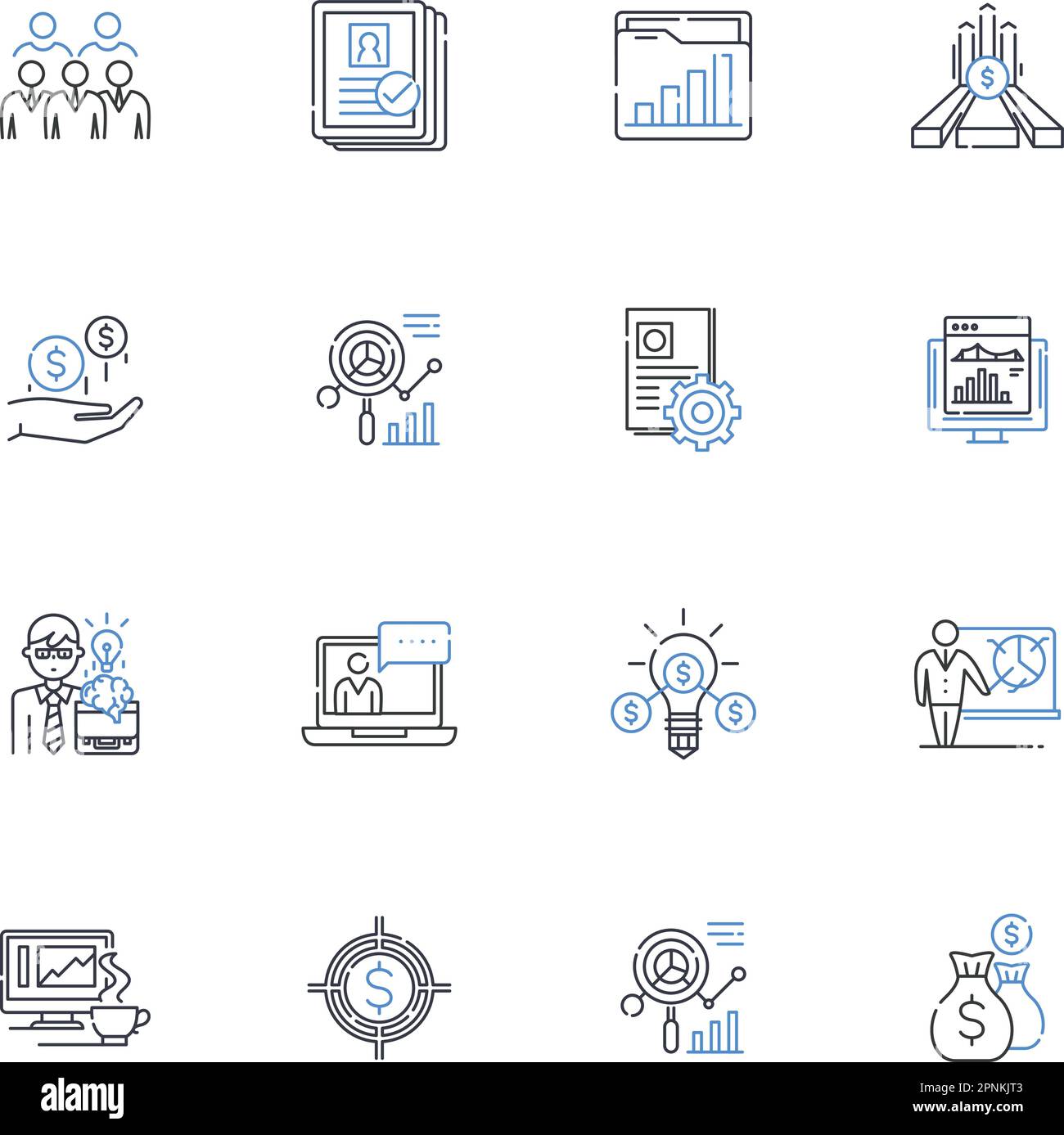 Observation line icons collection. Watch, Perception, Attention ...