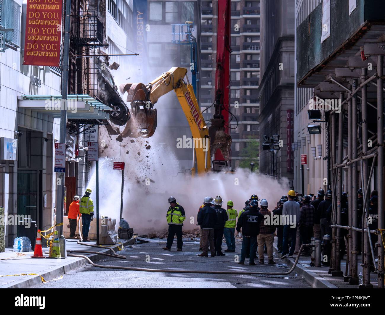 New York, New York, USA. 19th Apr, 2023. The aftermath of deadly ...