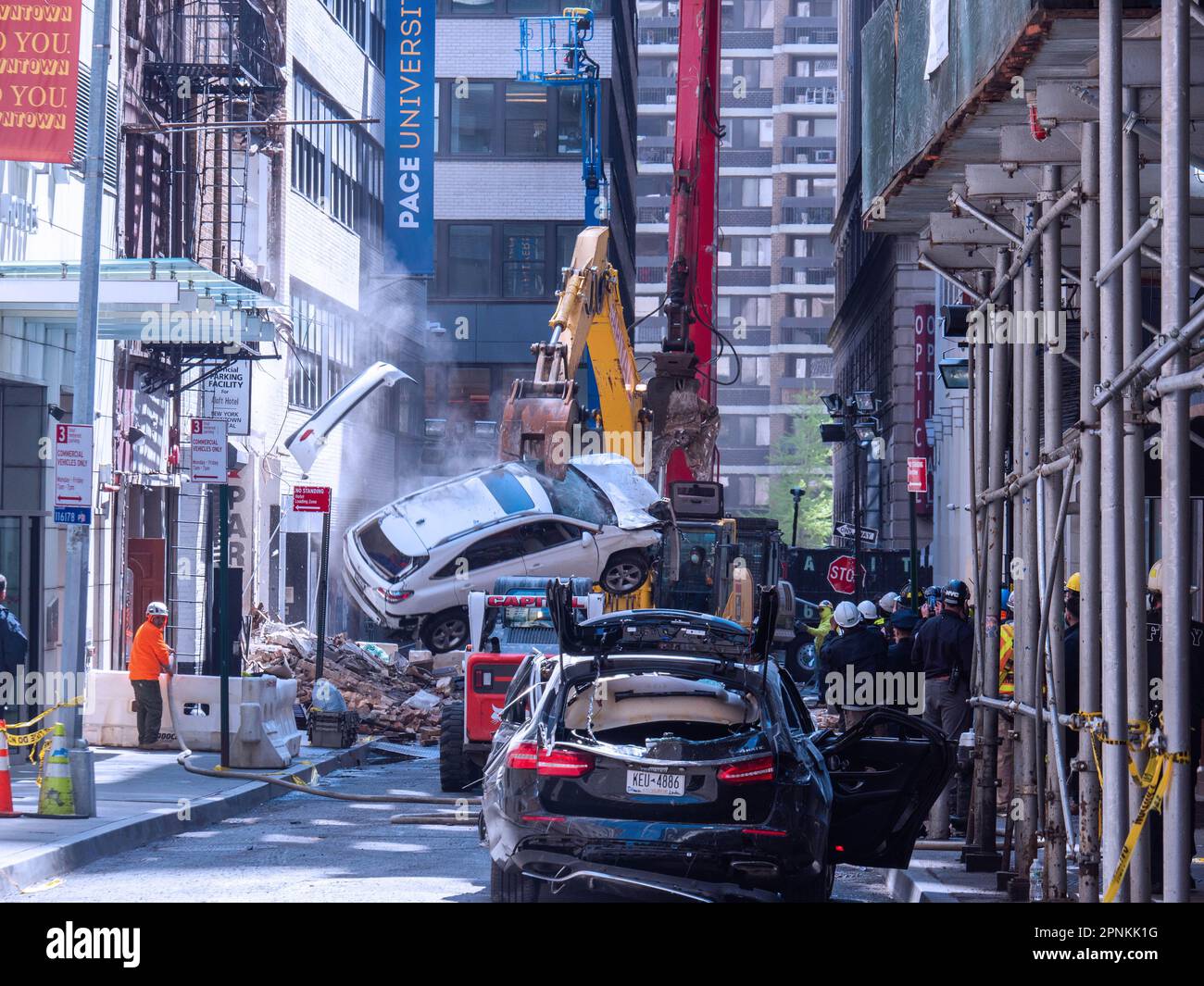 New York, New York, USA. 19th Apr, 2023. The aftermath of deadly ...