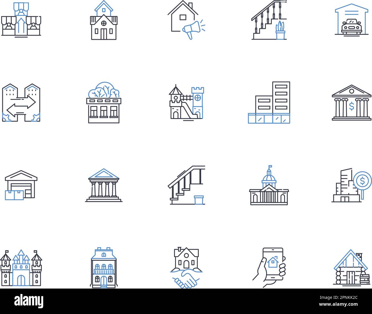 Passive income line icons collection. Residual, Automated, Recurring ...