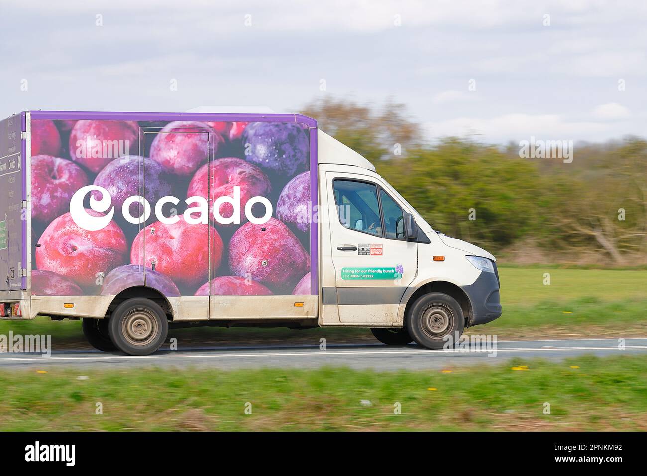 Ocado van out on grocery deliveries in the Sherburn-in-Elmet area of ...