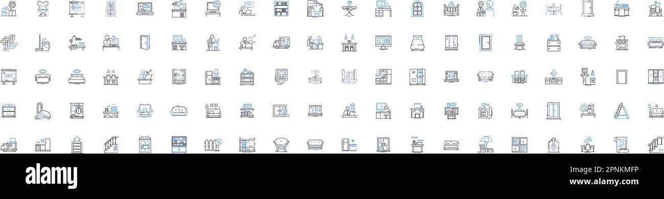 Chair line icons collection. Recliner, Rocker, Armchair, Swivel, Thr ...