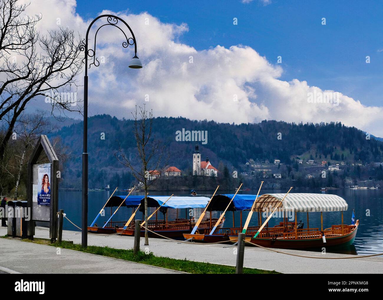 Lake Bleed is located in the Julian Alps in Slovenia is a popular ...