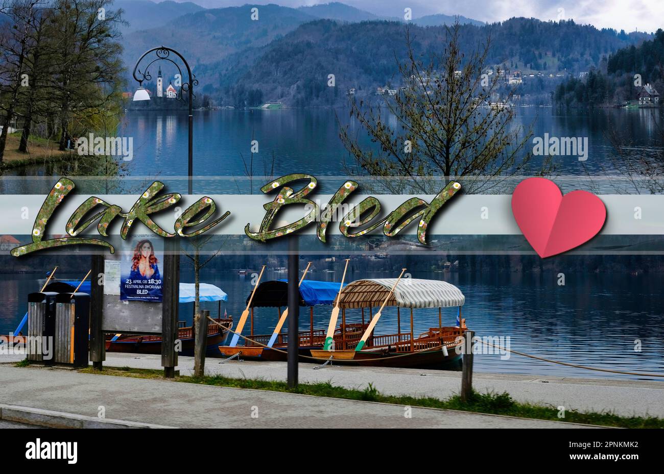 Lake Bleed is located in the Julian Alps in Slovenia is a popular ...