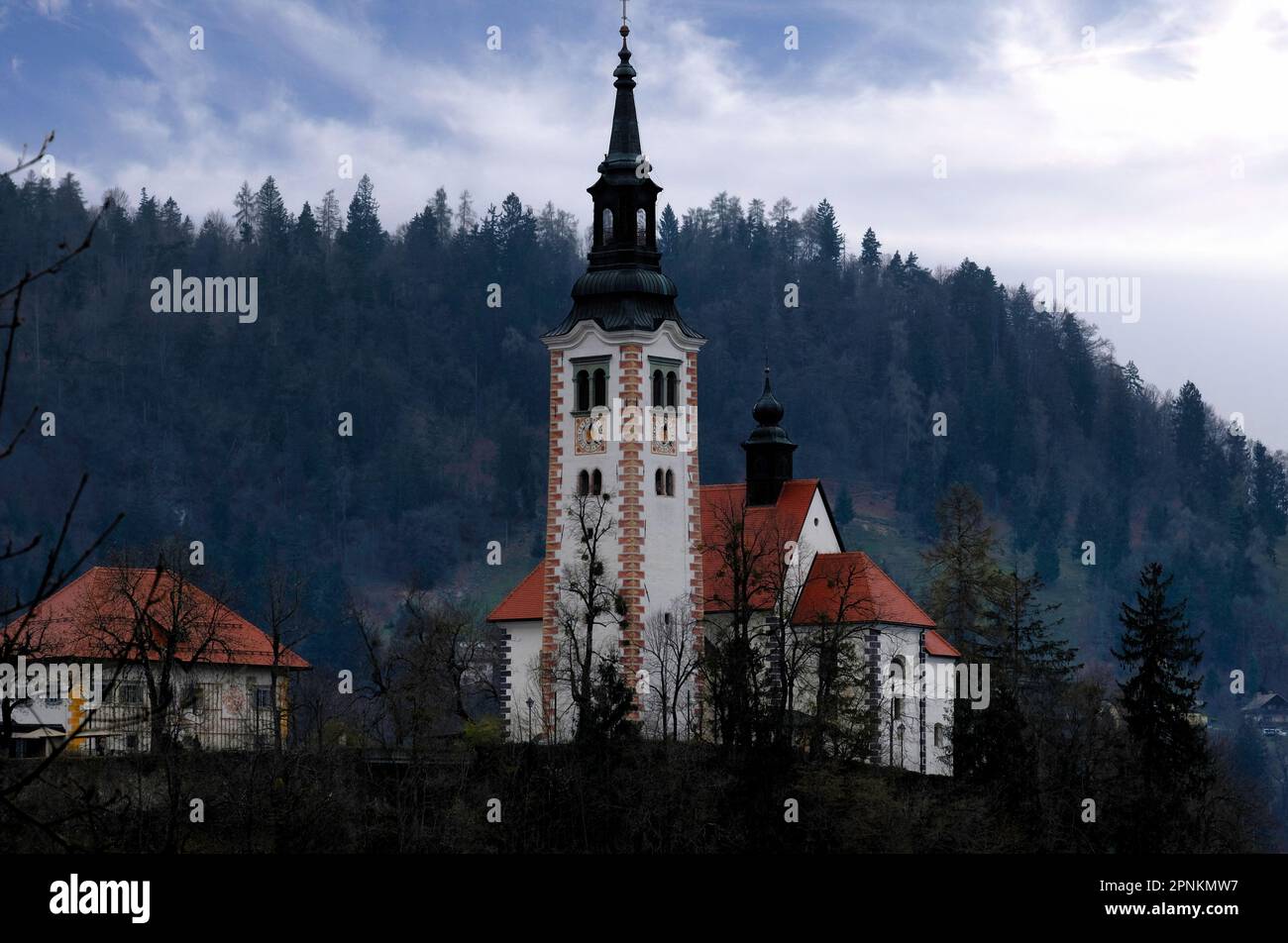 The Church of Our Lady on the Lake is a small baroque church located on ...