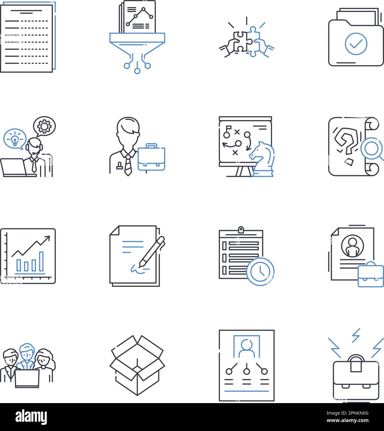 Service delivery line icons collection. Efficiency, Responsiveness ...