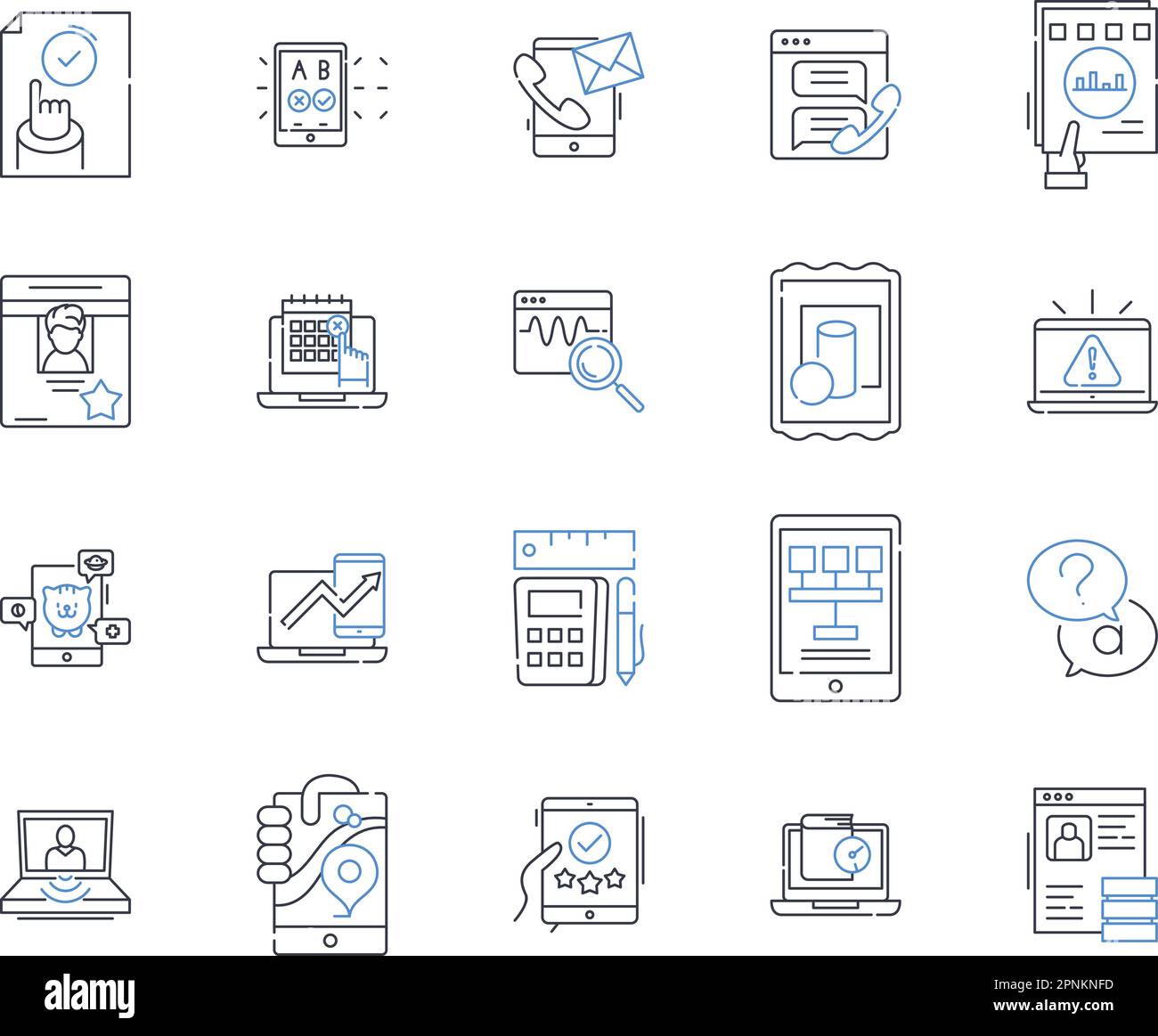 User experience line icons collection. Navigation, Interaction ... User experience line icons collection. Navigation, Interaction ...