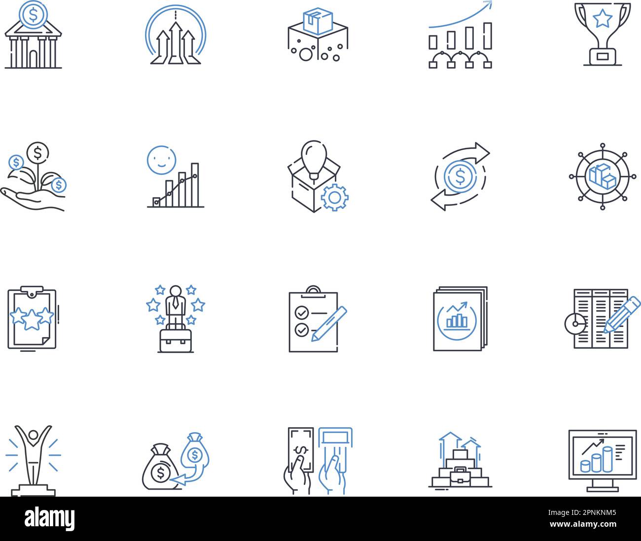 Potency outline icons collection. Vigor, Strength, Potence, Energy ...