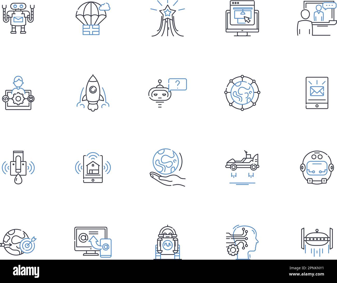 Disruptive Breakthroughs line icons collection. Innovation, Disruption ...