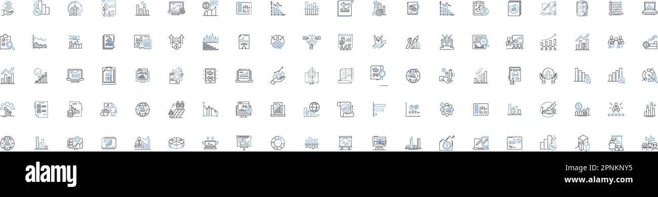 Evaluation Line Icons Collection Assessment Analysis Appraisal Audit Benchmarking